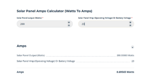 Solar Panel Amps Calculator - RTH Infra private limited